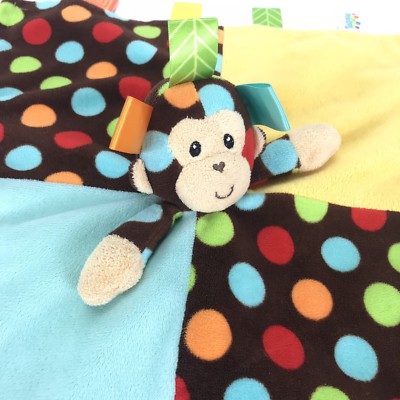 Taggies Monkey Baby Blankie Security Lovey Plush Toy Stimulating ...