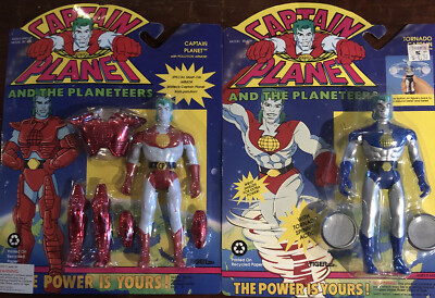 Captain Planet Rare Action Figures Tiger TBS Productions 1991 Lot Of 2 ...