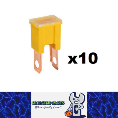 10 x YELLOW 60 AMP SLOW BLOW MALE FUSE BLOCK 60AMP FUSE FREE DELIVERY ...