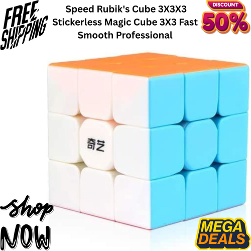 Speed Rubik's Cube 3X3X3 Stickerless Magic Cube 3X3 Fast Smooth ...