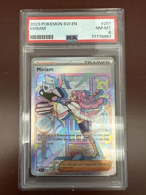 Pokémon TCG Miriam Scarlet & Violet Base Set 251/198 Holo Special PSA 8 ...