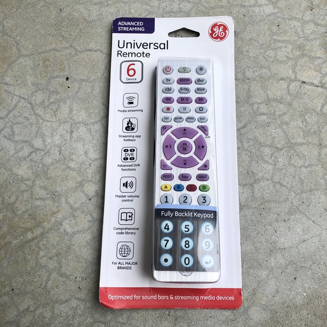 GE 6 Device Brushed Silver 33714 Universal Remote for sale online | eBay