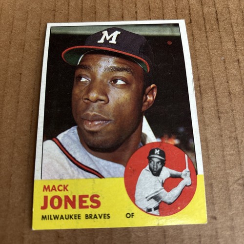 1963 Topps Mack Jones #137 Milwaukee Braves Vintage Baseball Card (f2 ...
