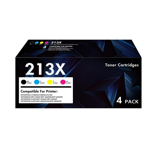 213X Toner Cartridges 4 Pack: (with Chip) High Yield Compatible for HP ...