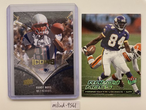 2008 Upper Deck Icons - Randy Moss Gold #59 NFL NE Patriots + Bonus ...