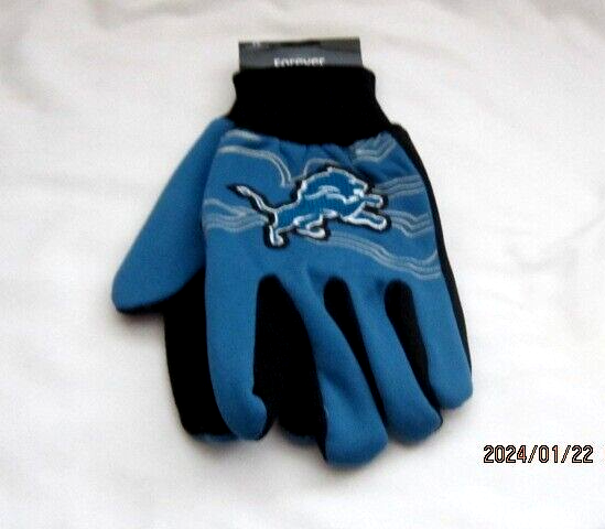 Detriot Lions Raised Logo Licensed NFL Sport Utility Gloves&Lions ...