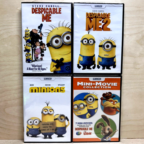 Despicable Me 1, 2, Minions & Mini-Movie Collection DVDs NEW All Still ...