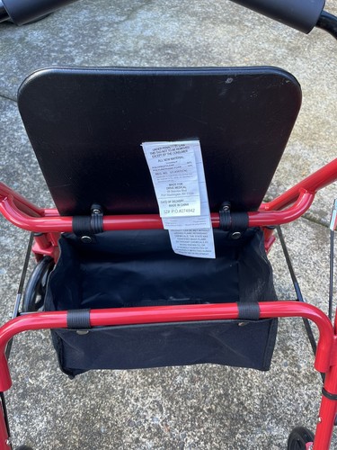Drive Medical Rollator F-22 Eagle Series Folding Walker Lightweight Red ...
