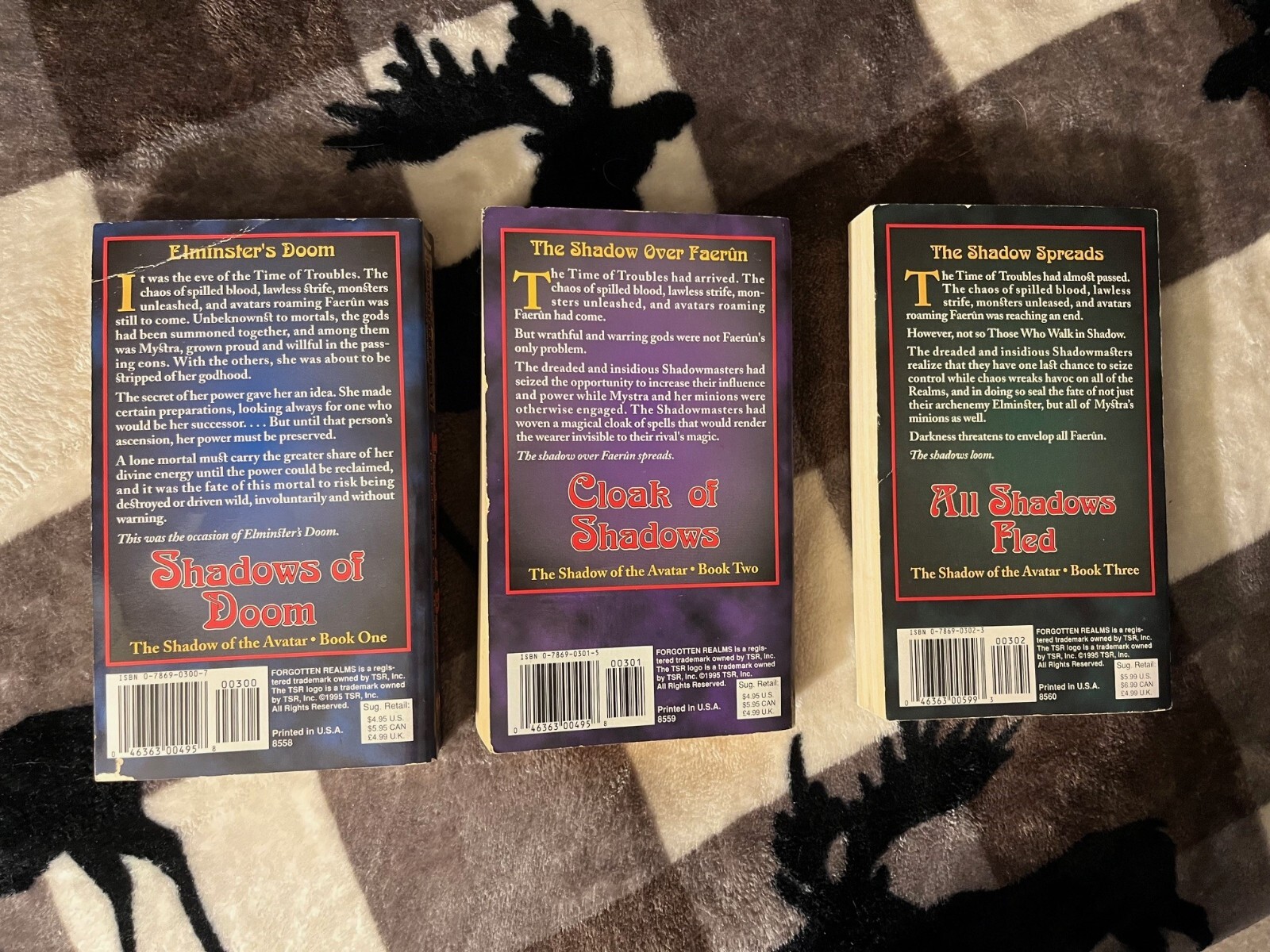 Shadow Of The Avatar Trilogy set Forgotten Realms Lot TSR Ed Greenwood ...