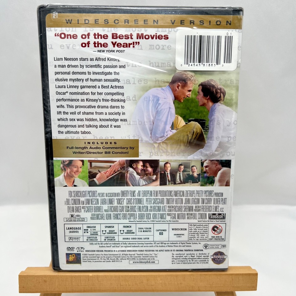 Kinsey (DVD, 2005) Widescreen Version New/Sealed Liam Neeson Laura ...