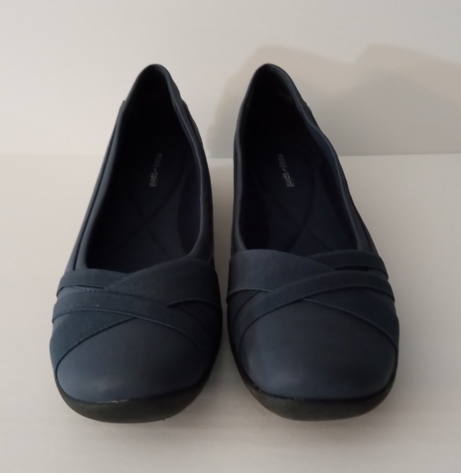NEW WOMEN'S SIZE 11M EASY SPIRIT NAVY BLUE ACASIA SLIP ON BALLET FLATS ...