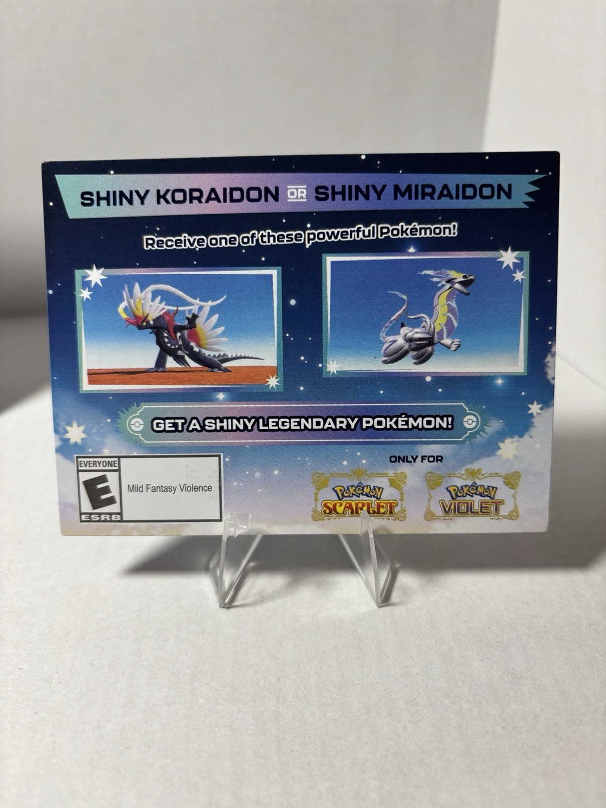 Pokemon Scarlet & Violet Character Voucher For Shiny Koraidon Or ...