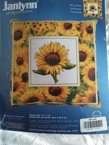Janlynn Sunflowers counted cross stitch kit Roger Reinardy sealed | eBay