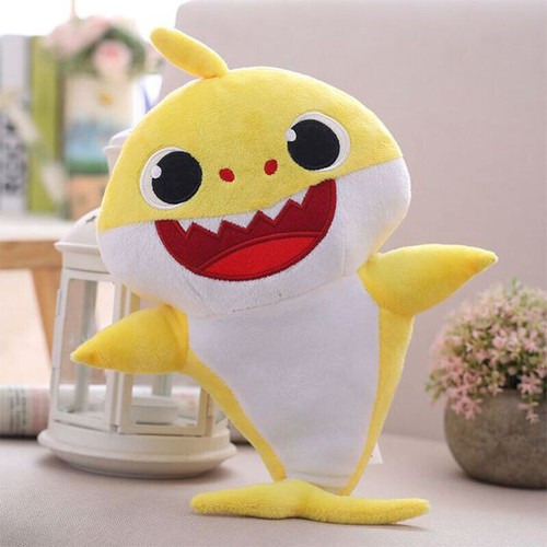 Sing and Light Cartoon Baby Shark Stuffed Toys Kid Plush Toy Party ...