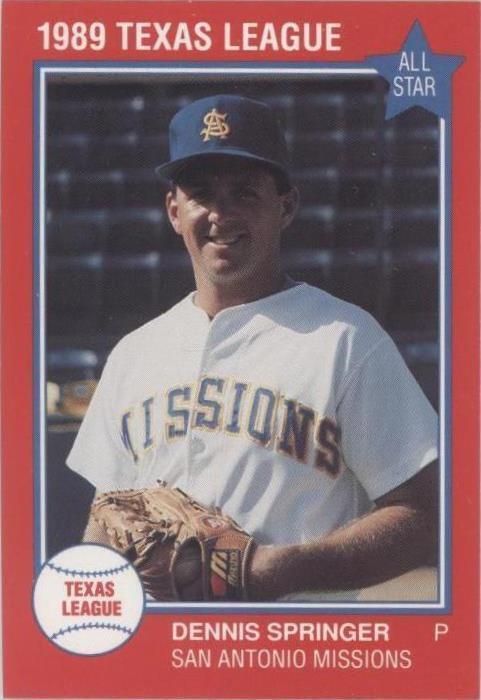 1989 Grand Slam Texas League All-Stars - Dennis Springer #18 (RC) for ...