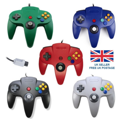 N64 Controller Game Joystick Gamepad Game System Grey Long Handle For ...