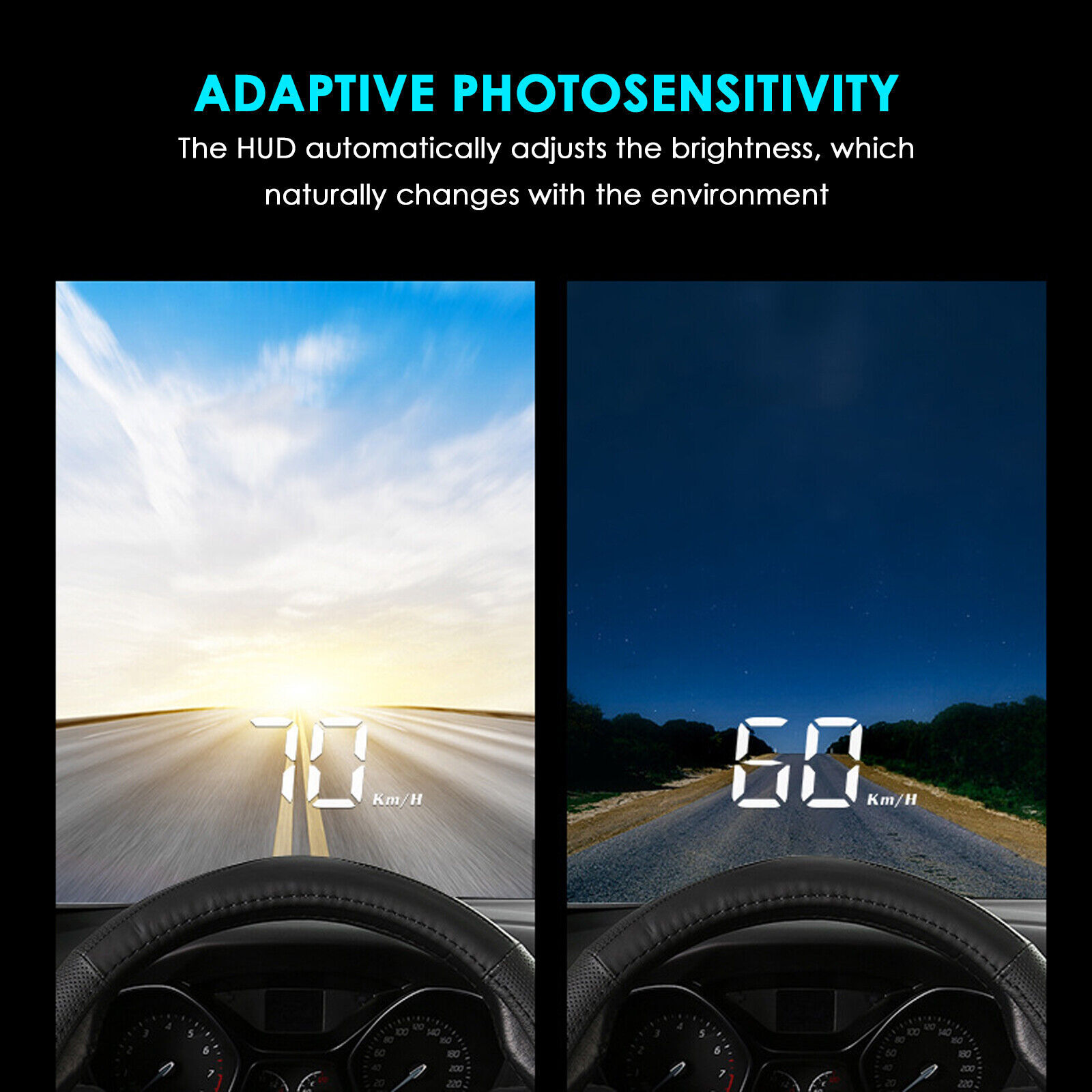 Car Glass HUD Digital Speedometer Projector Head Up Display OBD2 ...