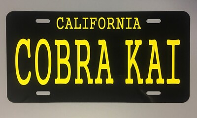 COBRA KAI METAL LICENSE PLATE KARATE DOJO NO MERCY STRIKE FIRST STRIKE ...