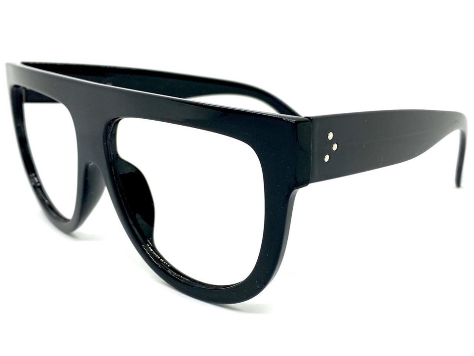 Oversize Classic Vintage RETRO Big Black Lensless EYE GLASSES Frame ...