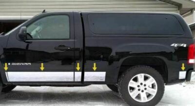 Stainless Steel 6" Rocker Panel Molding 12PC - GMC Sierra Regular Cab ...