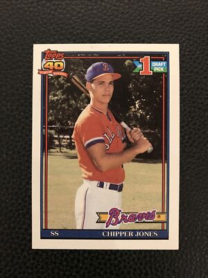 1991 TOPPS #1 DRAFT PICK CHIPPER JONES #333 | eBay