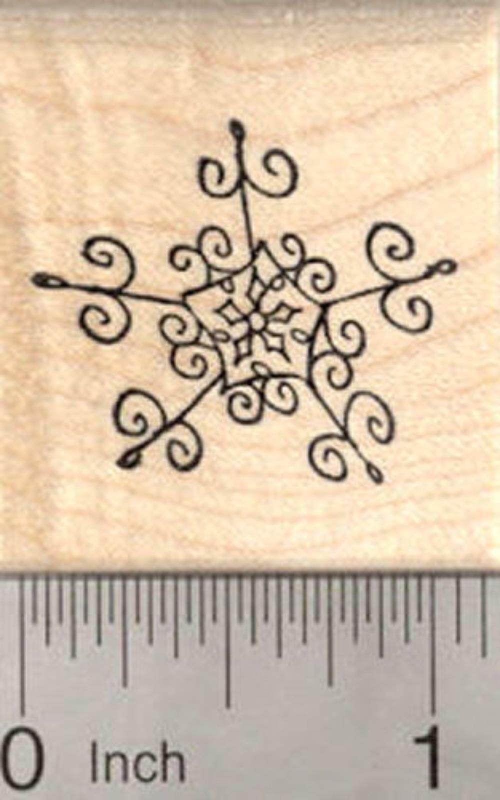 Snowflake Rubber Stamp, Winter Snow D19905 WM | eBay