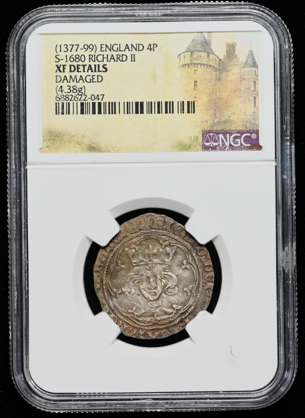 Richard II, Silver Groat, 4P, 1377-99, S-1680, NGC XF, Super Rare ...