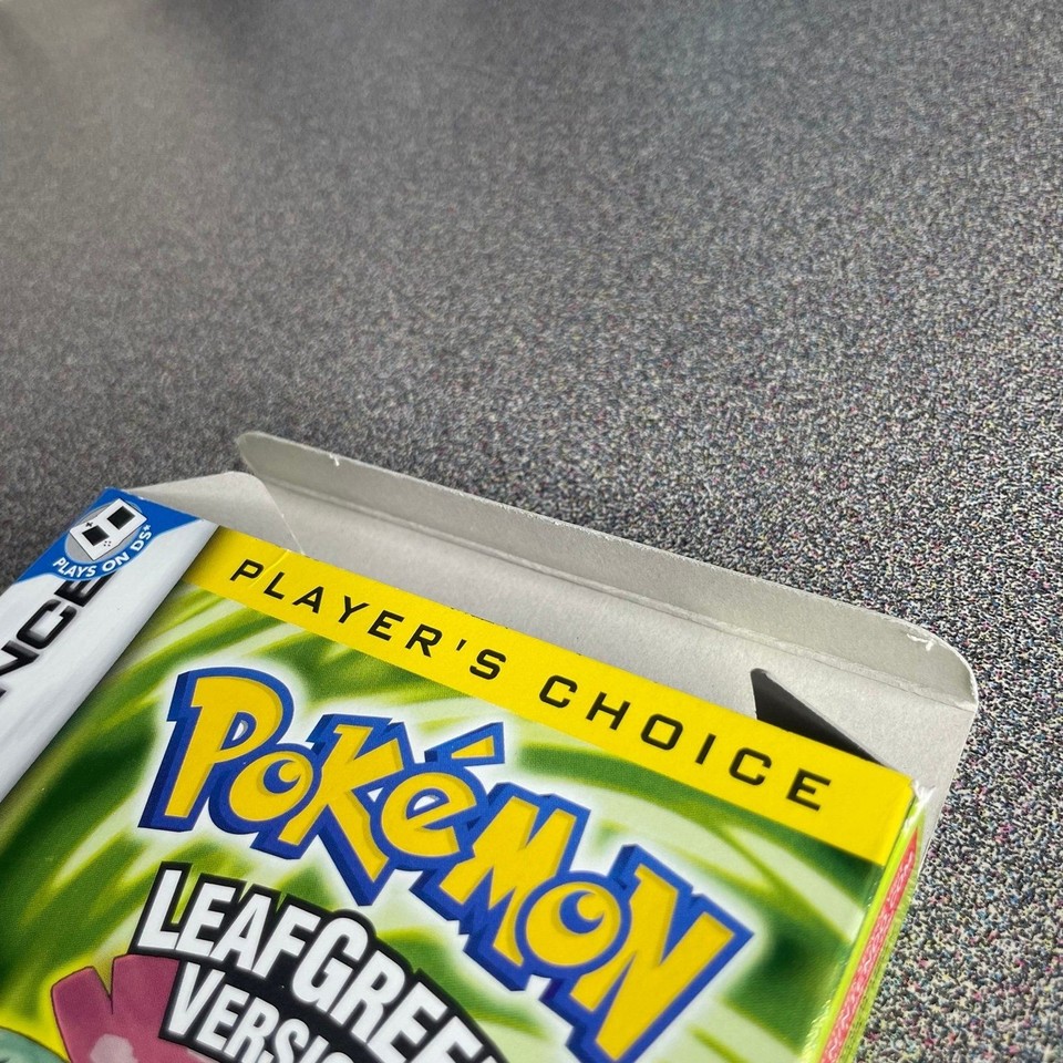 Pokemon LeafGreen Player’s Choice Plays on DS Nintendo Gameboy Advance ...