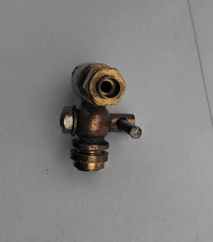 Vintage live steam check valve with shut off cock for 5/32" pipe ...