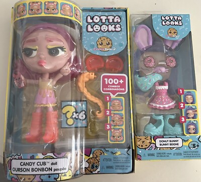 Lotta Looks Cookie Swirl Candy Cub Doll & Extra Accessories Donut Bunny ...