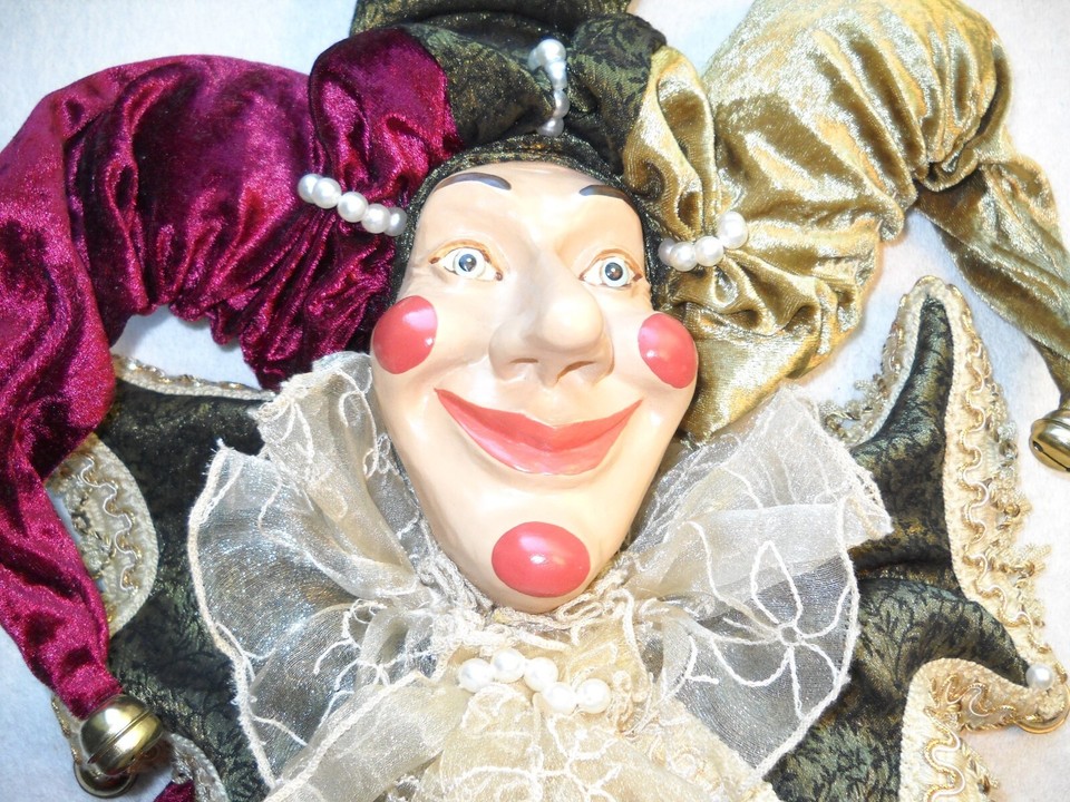 Rare Mark Roberts Collection Plush Holiday Jester Doll Christmas Decor ...