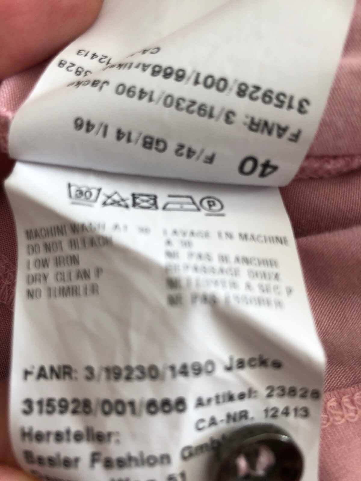 Basler Cardigan, Pink With Animal Print Detail & Studs, Size 40, As New ...