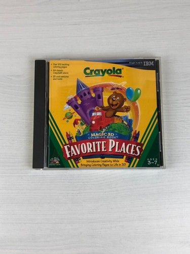 PC-CD ROM (1999) - Crayola Magic 3D Coloring Book: Favorite Places | eBay