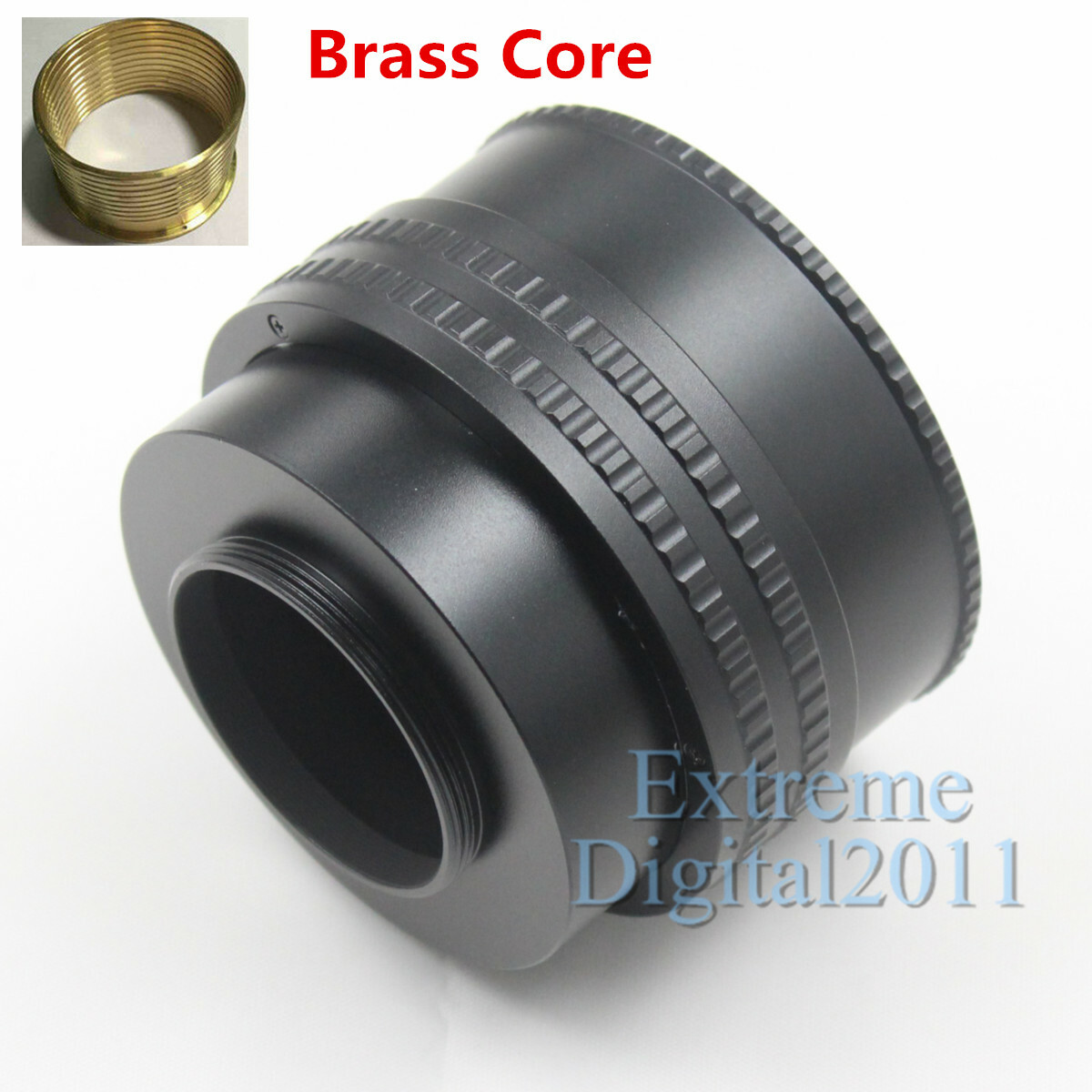 Brass M58 to M42 25mm-55mm Adjustable Focus Helicoid Adapter Macro ...