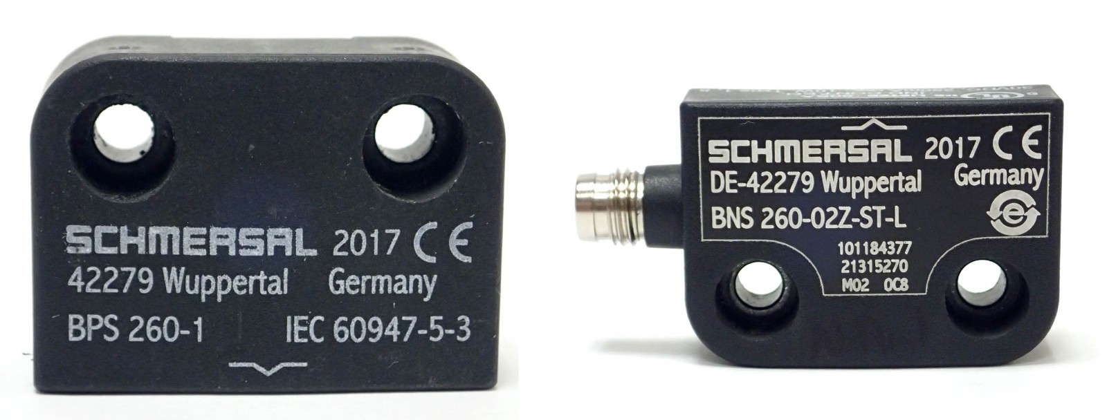 SCHMERSAL SAFETY SENSOR BNS 260-02Z-ST-L 30V DC 250 mA w/ ACTUATOR BPS ...