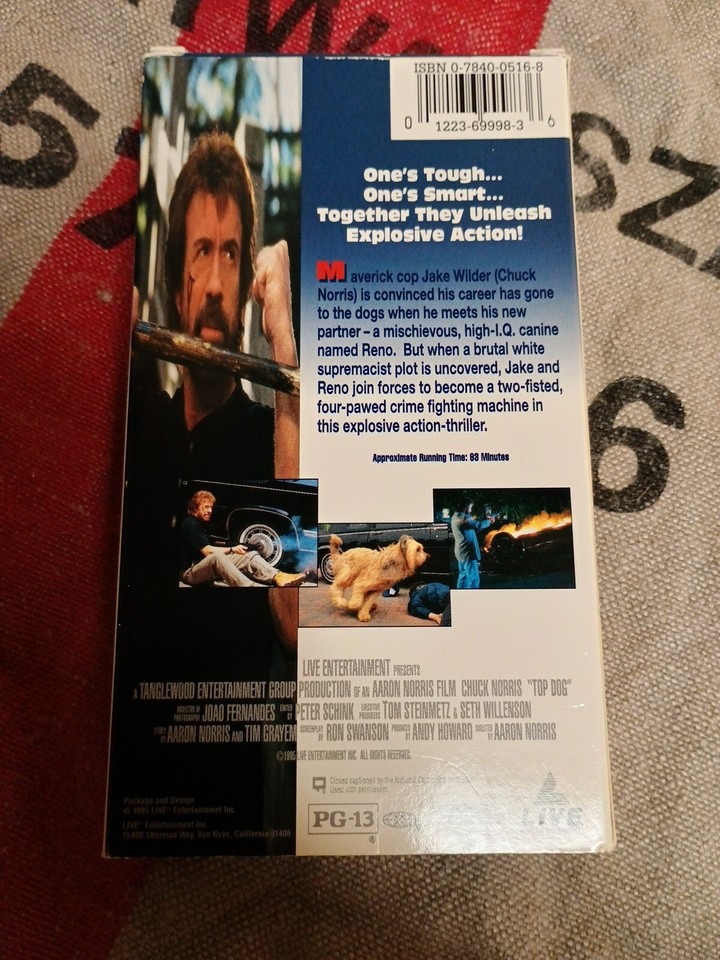 Top Dog (VHS, 1995) Chuck Norris Dog Buddy Cop Movie 12236999836| eBay