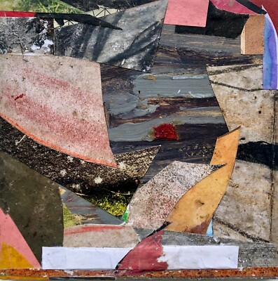 BE SPECKLED Small Abstract Collage Painting - Steven Tannenbaum ...