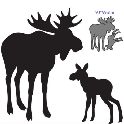 Moose Metal Cutting Dies Cut Die Mold Decoration Scrapbook Card Making ...