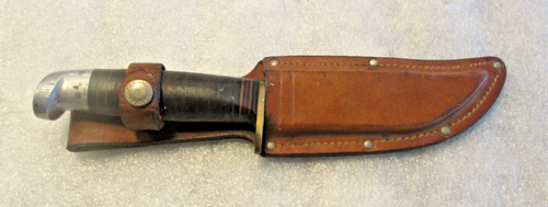 VINTAGE WESTERN CUTLERY "1979" L66 FIXED BLADE KNIFE & ORIGINAL SHEATH ...