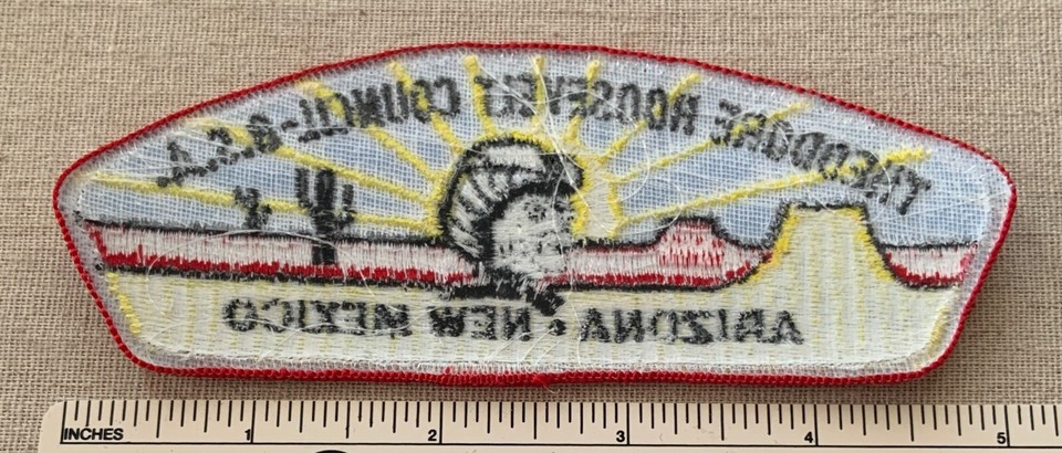 Vintage THEODORE ROOSEVELT COUNCIL Boy Scout Shoulder Strip PATCH BSA ...