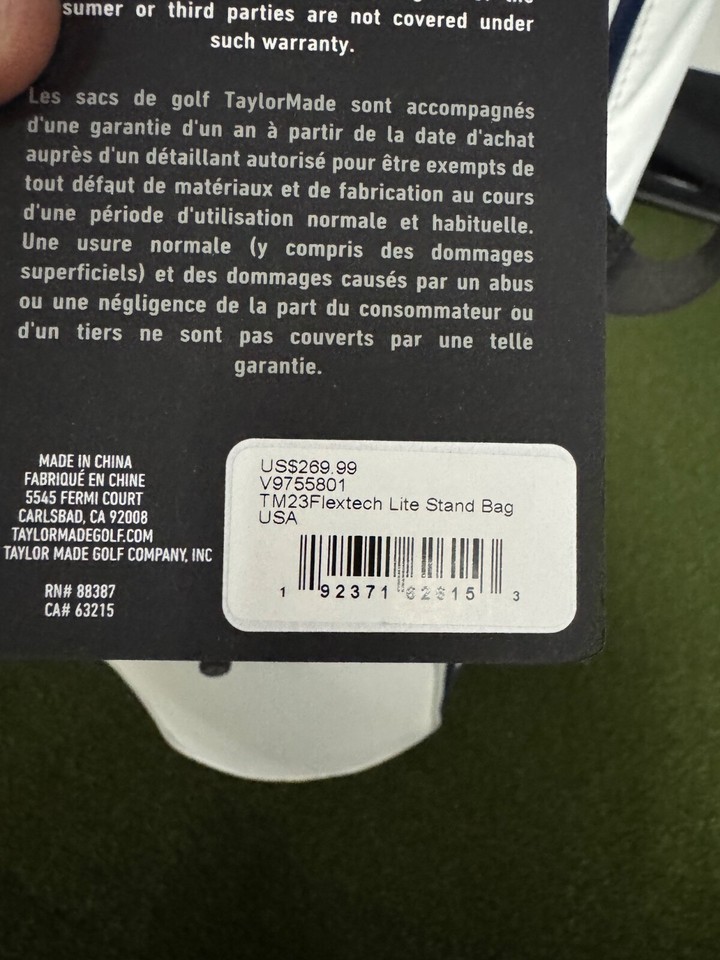Taylormade 23 Flextech Lite Stand Bag USA Edition (V9755801) | eBay