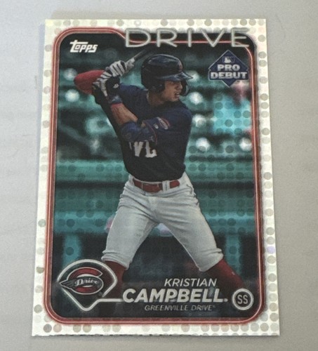 2024 Topps Pro Debut Kristian Campbell Circles Parallel Red Sox Promo ...
