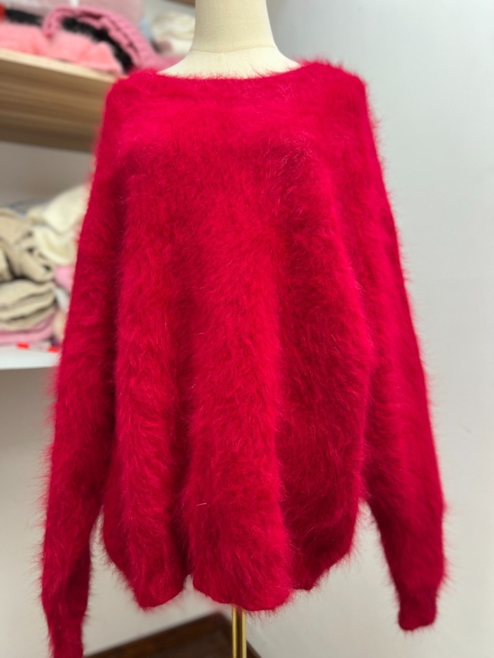 Angora Wool Sweater - Super Soft Fuzzy Fluffy Women‘s Pullover Jumper ...