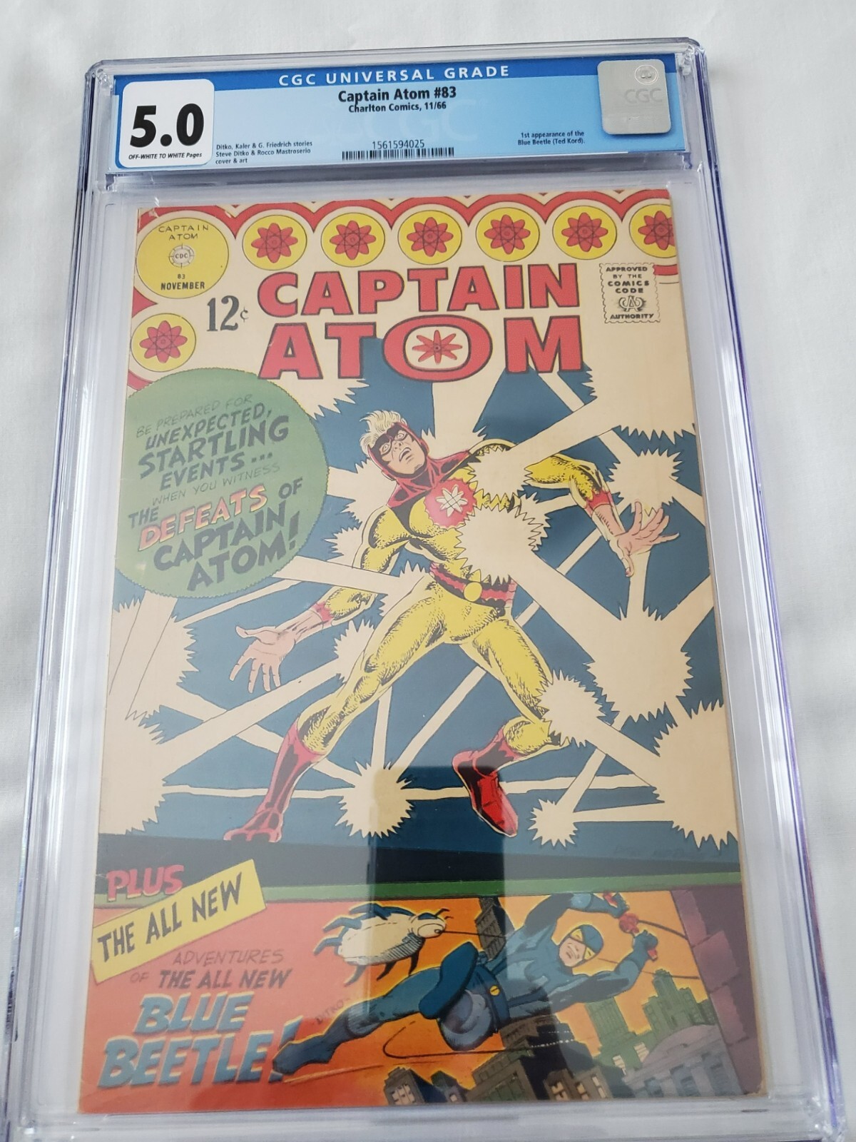 CAPTAIN ATOM 83 CGC 5.0 1966 1ST APPEARANCE TED KORD BLUE BEETLE ...