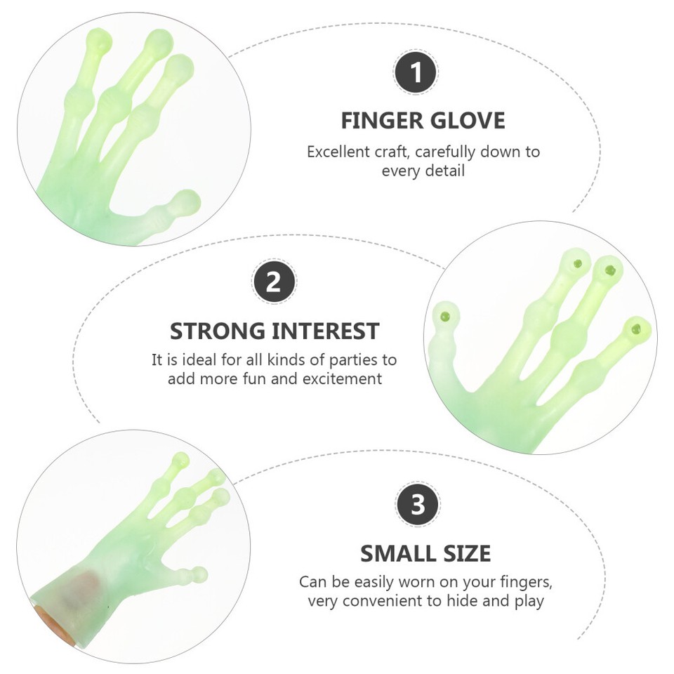 2 Pcs Trick Finger Cover Alien Green Toys Decompression Baby Child | eBay