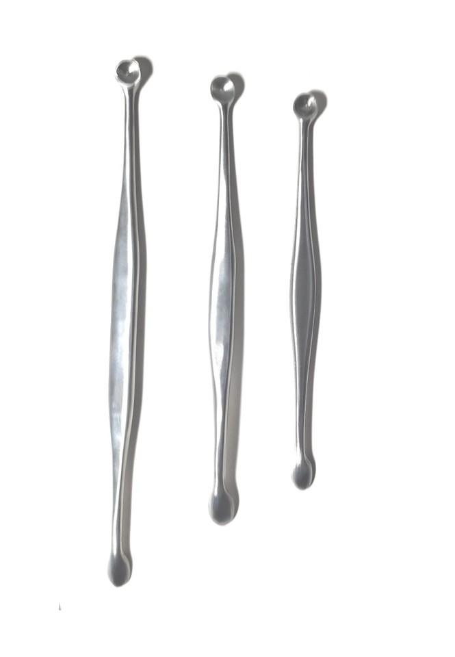 And End Double Stainless Orthopedic Bone Curette Oval Round Veterinary ...