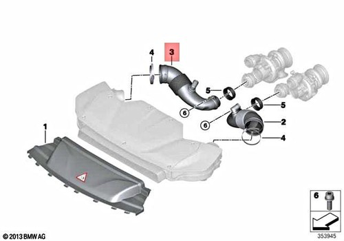 For BMW Genuine Engine Air Intake Hose Right 13717638568 | eBay