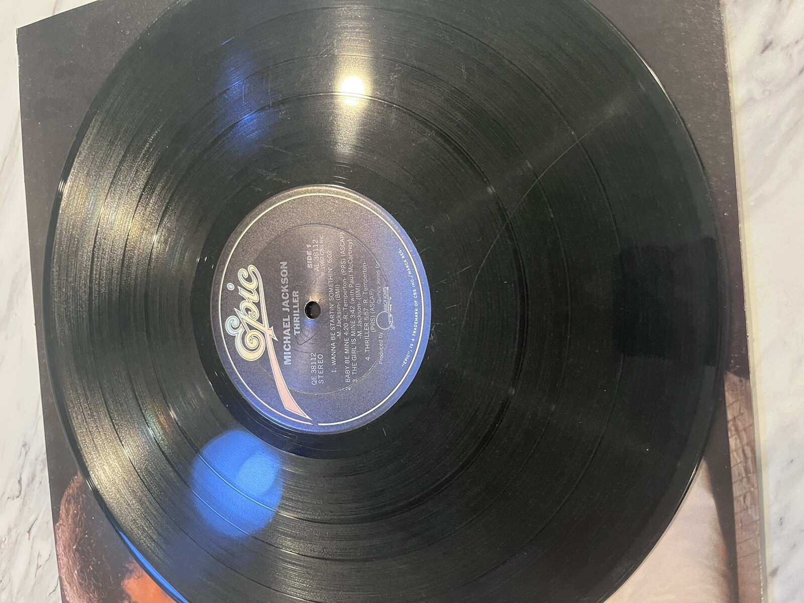 Original 1982 MICHAEL JACKSON THRILLER VINYL RECORD QE 38112 Error ...