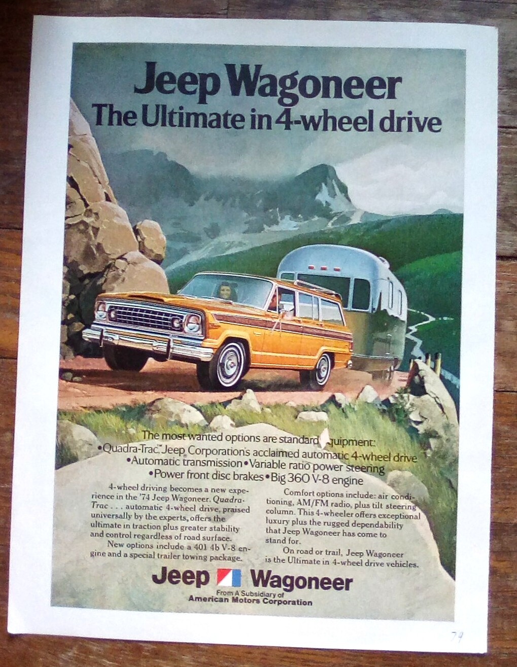 1974 Jeep Wagoneer- The Ultimate in 4-Wheel Drive Print Ad | eBay