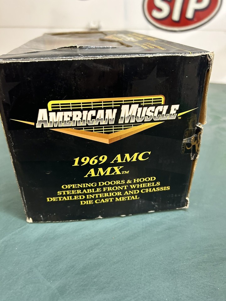American Muscle 1969 AMC AMX 1:18 SCALE LIMITED EDITION DIE CAST METAL ...